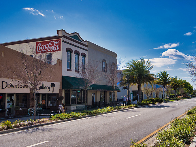 Palm-lined streets and vintage Coca-Cola signs create a Main Street that Norman Rockwell would've painted twice.