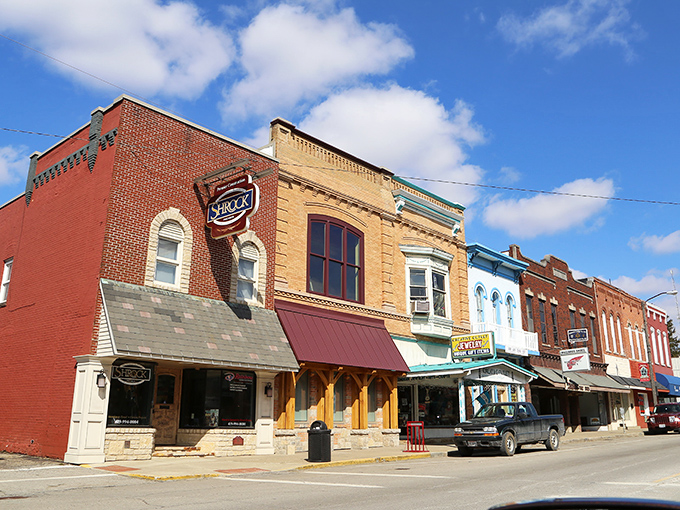 Downtown Loudonville's historic brick buildings stand as colorful sentinels of small-town charm, where time slows down and conversations matter more than notifications.