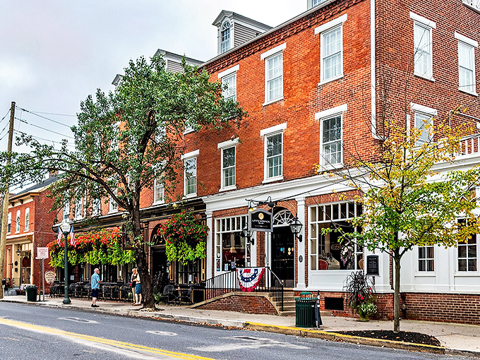 Autumn transforms Lititz's tree-lined streets into a canvas of warm colors, making even a simple stroll feel like walking through a living postcard.