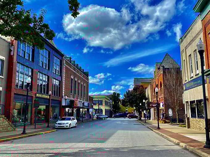 Meadville's downtown stretches beneath a sky so blue it looks Photoshopped. Small-town charm with big-time character.
