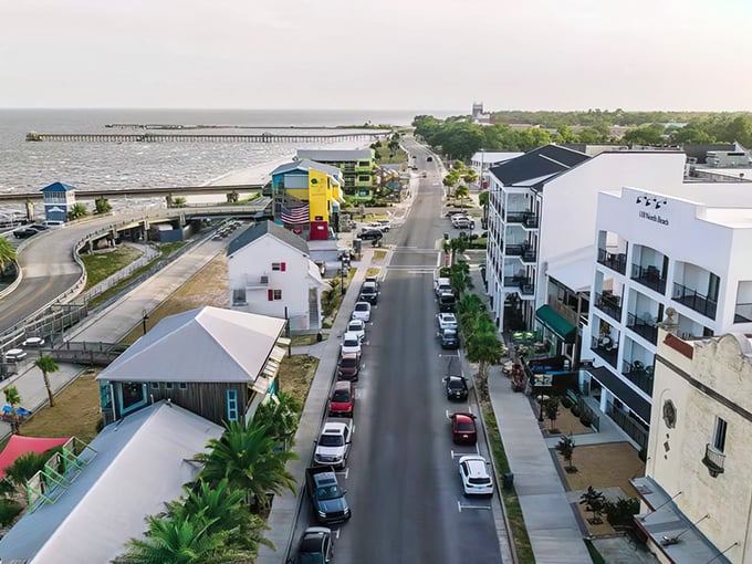 A bird's-eye view of Beach Boulevard where the Gulf of Mexico meets small-town charm. Paradise doesn't always require a passport.