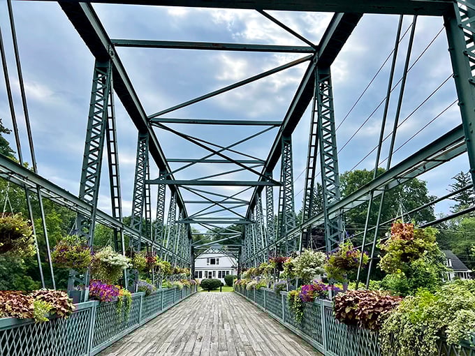 The perfect marriage of industrial strength and botanical beauty, where Connecticut proves even bridges deserve a second act as works of art.