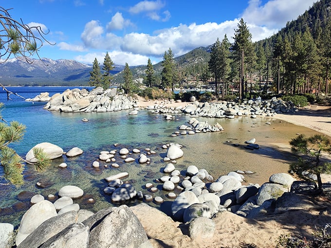 Mother Nature showing off again! The impossible blues and greens of Sand Harbor make the Caribbean look like it needs to up its game.