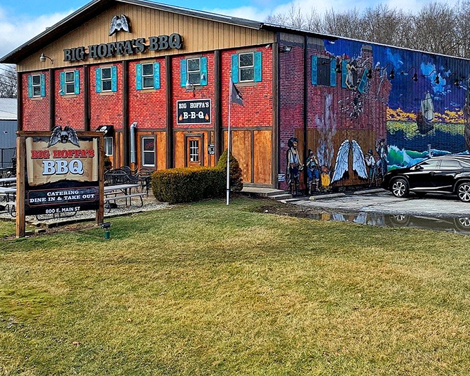 The pirate flag flying high above Big Hoffa's brick exterior isn't just for show &ndash; it's a promise of treasure in the form of smoky, tender barbecue bounty within.