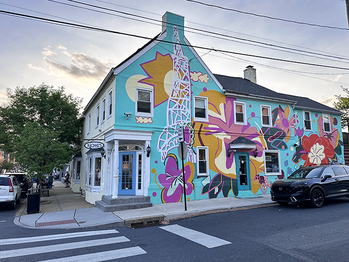 The building that launched a thousand cravings. Rachel's vibrant mural-adorned exterior stands out like a delicious beacon in Lancaster's historic landscape.