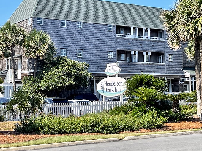 The Henderson Park Inn's weathered cedar shingles and coastal charm make it look like New England took a permanent Florida vacation.