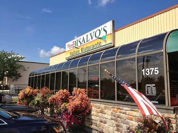 That curved awning and stone facade are your first clue that something special is happening inside this Dayton treasure.