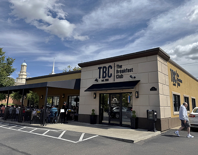 The Breakfast Club's sunny yellow exterior beckons like a breakfast beacon on Lebanon's horizon. Come hungry, leave with a story to tell.