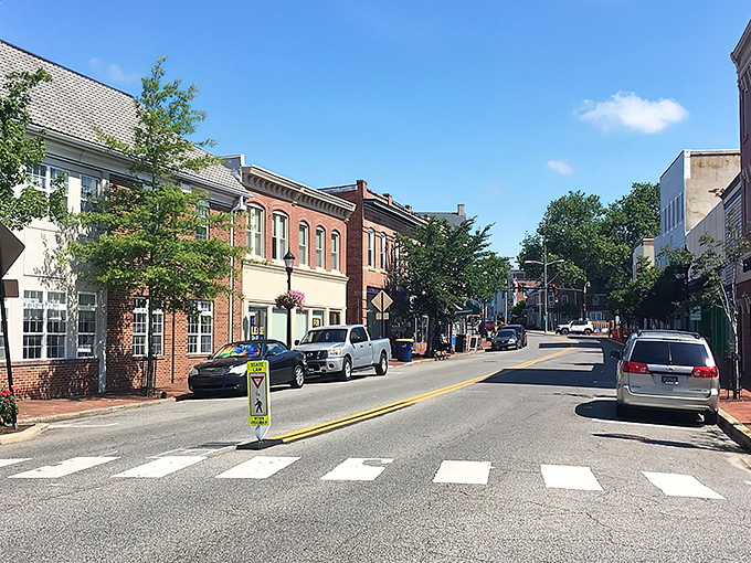 Walnut Street's historic charm feels like stepping into a Norman Rockwell painting where the buildings have stories to tell and the sidewalks invite leisurely strolls.