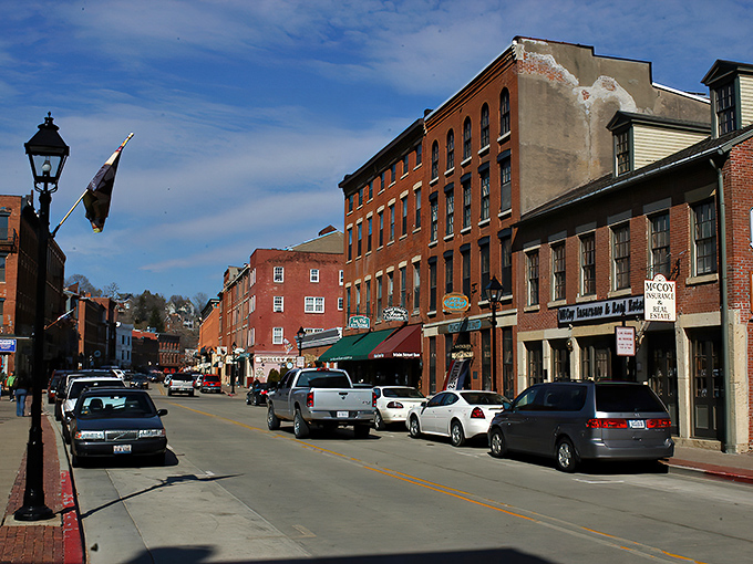 Main Street Galena looks like someone preserved an entire 1850s downtown and forgot to add the parking meters.