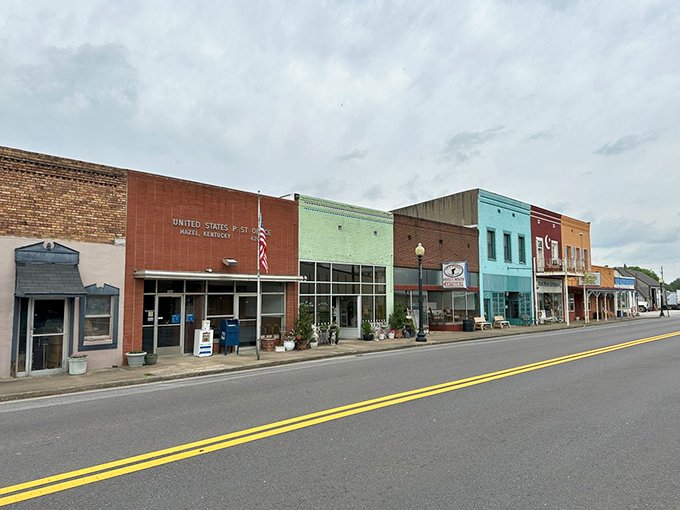 Hazel's main street looks like a movie set where time decided to take a leisurely coffee break sometime around 1955.
