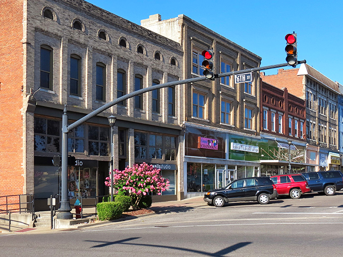 Architectural time travel doesn't require a DeLorean in Mayfield—just a stroll past these beautifully preserved brick buildings where history meets modern small-town life.