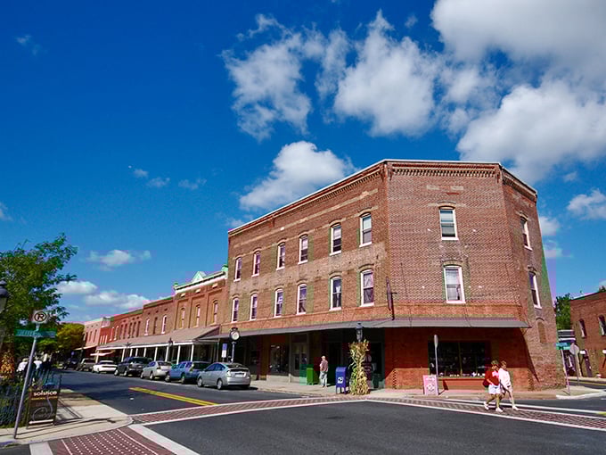 Historic brick buildings and mom-and-pop shops line Berlin&rsquo;s Main Street, where blue skies and friendly faces capture the essence of small-town Maryland charm.