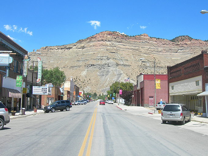 Main Street Helper stretches toward dramatic cliffs that seem to say, "Slow down, what's your hurry?" This is retirement at nature's pace.