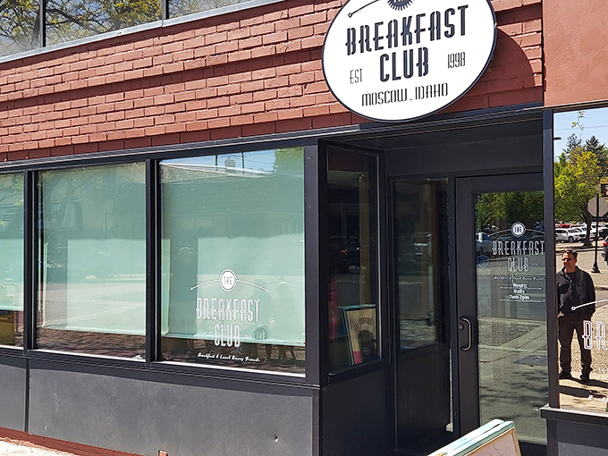 Morning sunshine plays across The Breakfast Club's iconic red brick exterior &ndash; a beacon of breakfast hope for hungry Idahoans seeking their chicken fried steak fix.