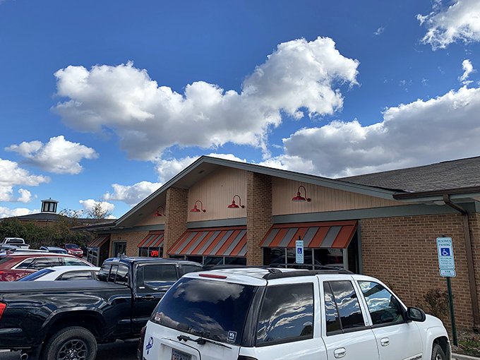 This is the charming exterior of Rock Hill Diner! Come on over for a delicious meal and a cozy time.