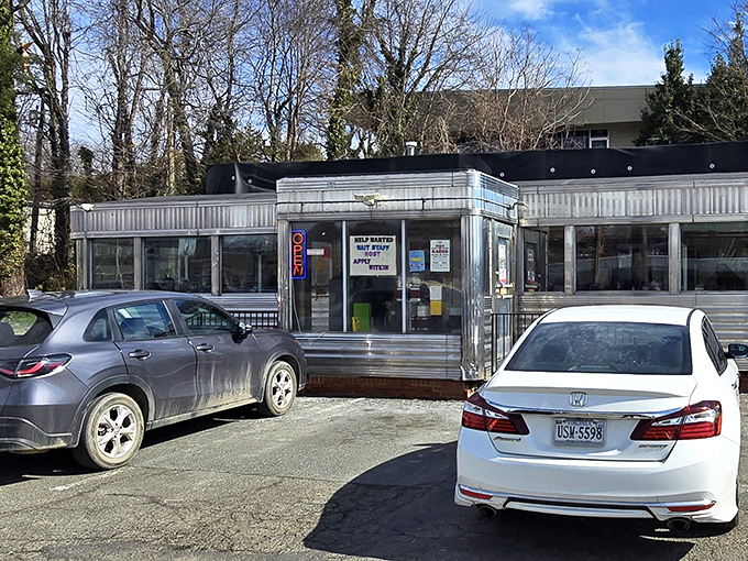 That stainless steel exterior isn't just a building &ndash; it's a promise of buttery pancakes and bottomless coffee.