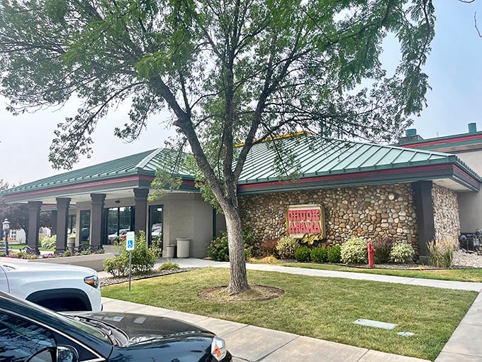 The stone facade and welcoming entrance of Chuck-A-Rama stands like a beacon for hungry Idahoans. This isn't just a restaurant&mdash;it's a destination.