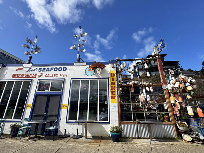 That buoy-and-net collection isn't trying too hard &ndash; it's just what happens when fishermen open a restaurant.