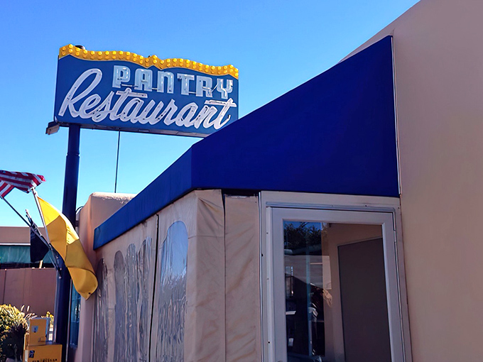 That iconic blue and yellow sign has been beckoning hungry Santa Feans since 1948 &ndash; a beacon of breakfast bliss on Cerrillos Road.