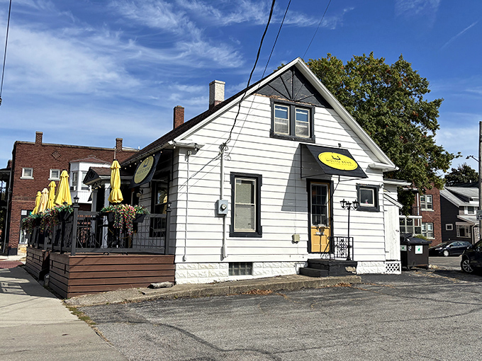 Molto Bene's charming cottage exterior might fool you, but those bright yellow awnings are basically Italian for "get in here and eat something amazing."