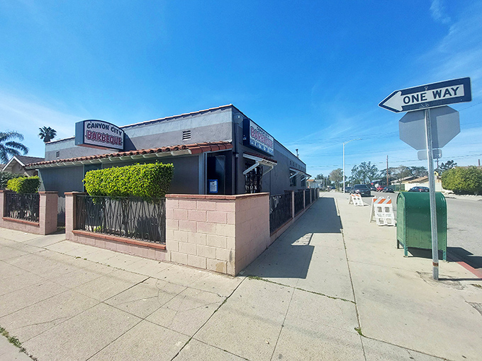 The modest exterior of Canyon City Barbeque in Azusa keeps its secrets well &mdash; inside waits a feast that proves great flavor doesn&rsquo;t need to brag.