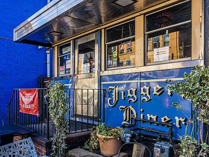 That iconic blue exterior isn't just eye-catching—it's a promise of authentic diner magic waiting inside. Rhode Island's breakfast temple beckons.