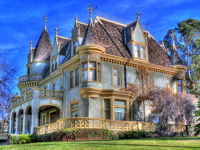 Fairytale architecture that makes you wonder if you took a wrong turn and ended up in Loire Valley, France instead of Southern California.