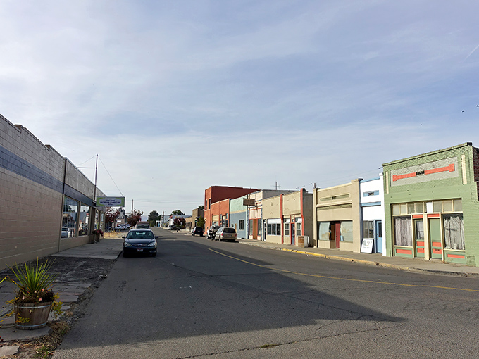 State Street stretches toward those dramatic hills like Idaho's own main street masterpiece waiting to be explored.