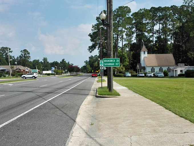The road sign says it all &ndash; positioned perfectly between Savannah and Brunswick, Darien offers a peaceful middle ground where Georgia's coastal magic unfolds at its own unhurried pace.