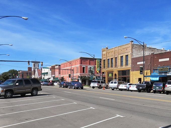 Russellville's historic downtown stretches before you like a Norman Rockwell painting where your retirement dollars actually stretch too.