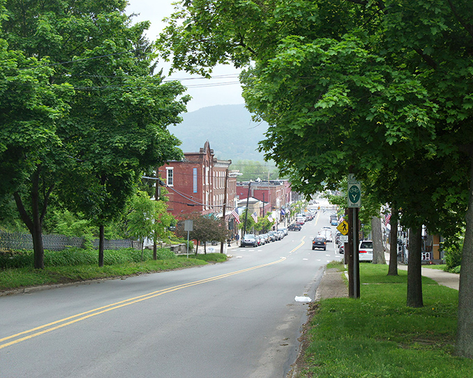 Tree-lined streets frame Tunkhannock's downtown like nature's perfect proscenium, revealing a small-town tableau that Norman Rockwell would've scrambled to paint.