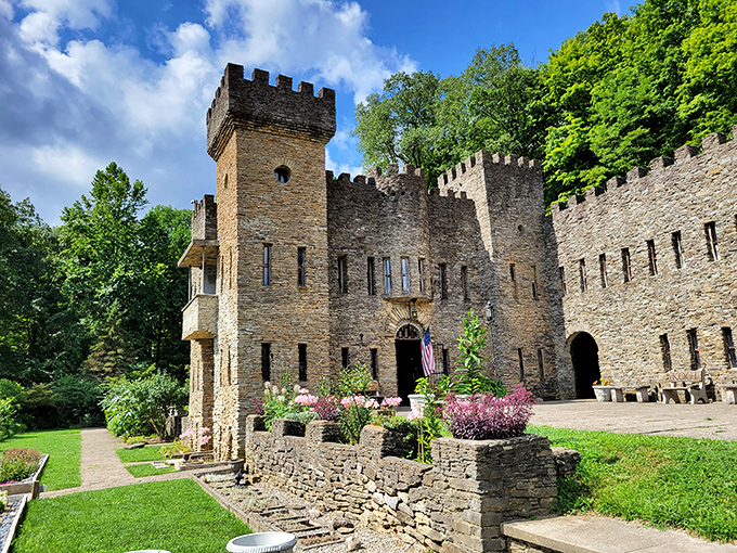 Straight from the pages of a medieval fairy tale, Chateau Laroche rises against the Ohio sky, its stone towers standing as timeless sentinels of imagination and history.