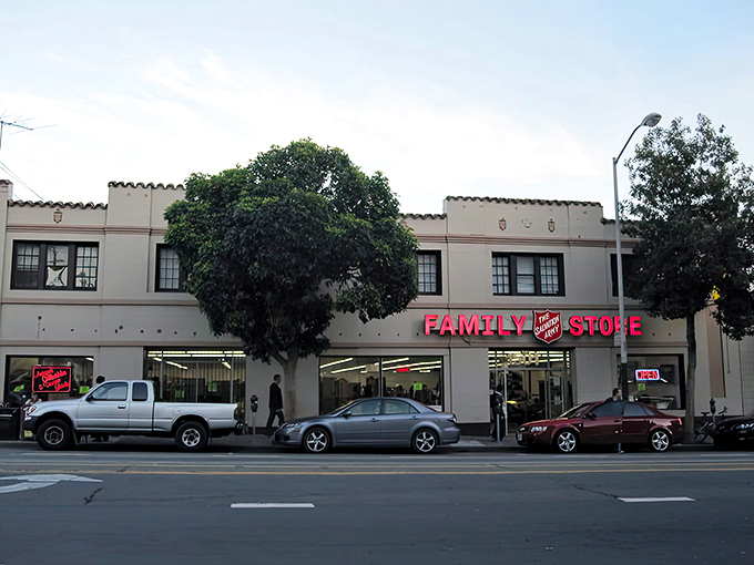 The unassuming exterior of this Valencia Street gem hides a treasure trove of bargains that would make any savvy shopper's heart skip a beat.