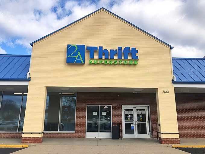 Blue skies frame the iconic 2A logo, promising treasure hunts that won't require a second mortgage.