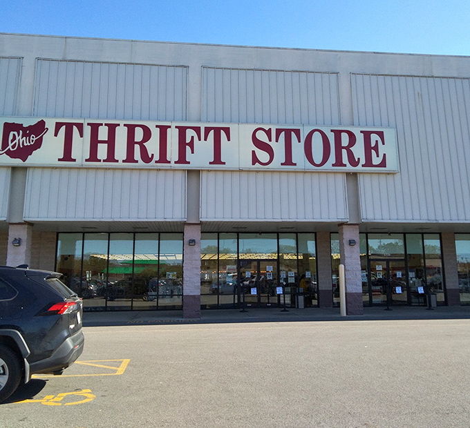 Another angle of bargain paradise, where your shopping cart becomes a magic carpet ride through decades of donated delights.