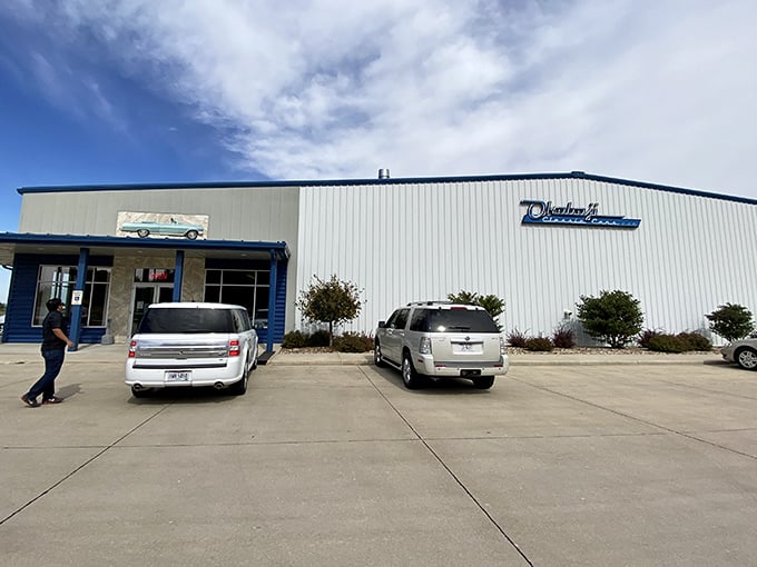The unassuming exterior of the Antique Car Museum of Iowa houses automotive treasures that would make any gearhead's heart race faster than a V8 engine.