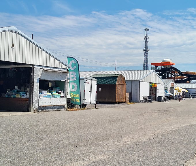 The unassuming exterior of Hudson's Surfside Flea Market proves that treasure hunting doesn't require fancy architecture&mdash;just an adventurous spirit and comfortable walking shoes.