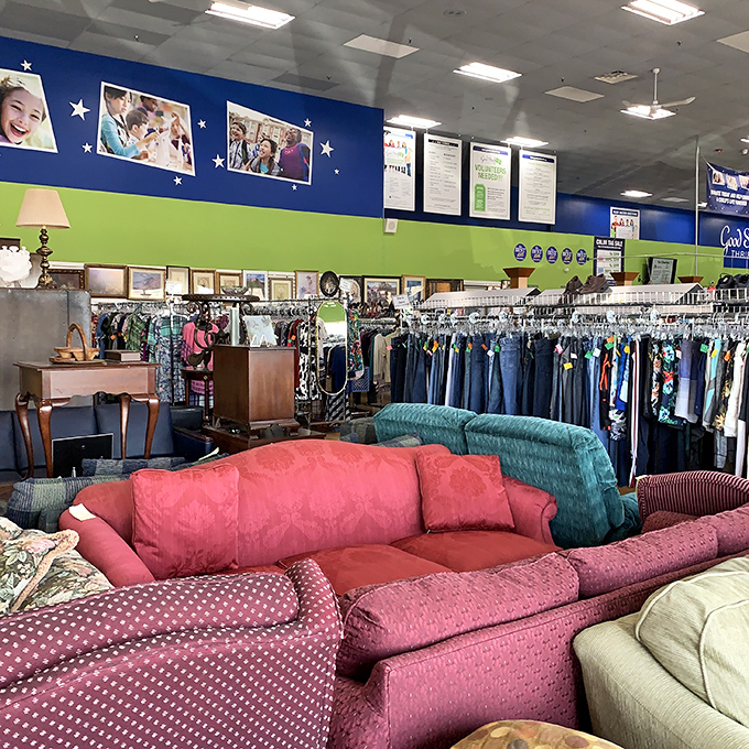 Inside Good Stuff Thrift, colorful racks of clothing and cozy furniture fill every corner&mdash;proof that secondhand shopping can feel like a treasure hunt.