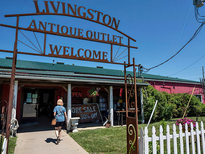 Blue skies frame this vintage paradise, where the white picket fence isn't just decorative&mdash;it's holding back decades of American nostalgia.