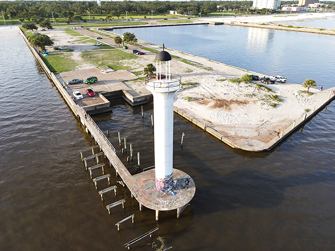 Standing tall like a maritime exclamation point, the Biloxi Lighthouse proves that sometimes the best views come wrapped in history.