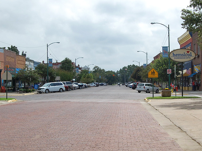 Main Street's brick-paved charm slows you down before you even realize you needed slowing down.