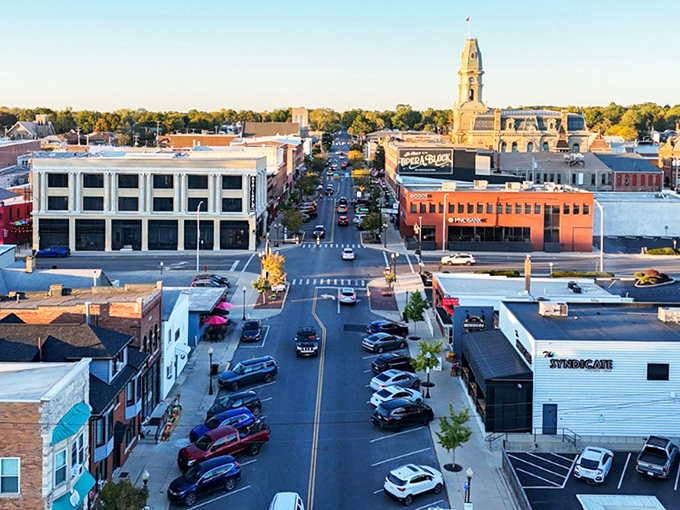 That archway isn't just marking a street&mdash;it's announcing America's oldest concrete thoroughfare like a trophy case for pavement.