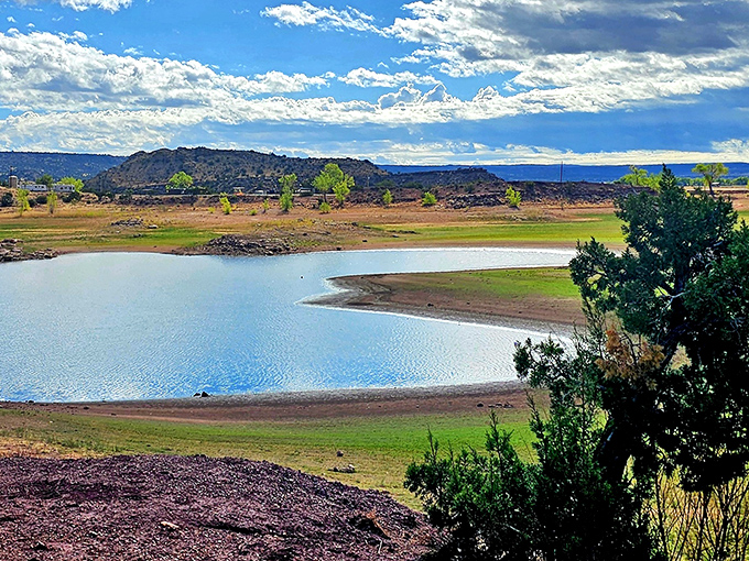When the lake reflects the sky this perfectly, you start questioning whether you're looking up or down.