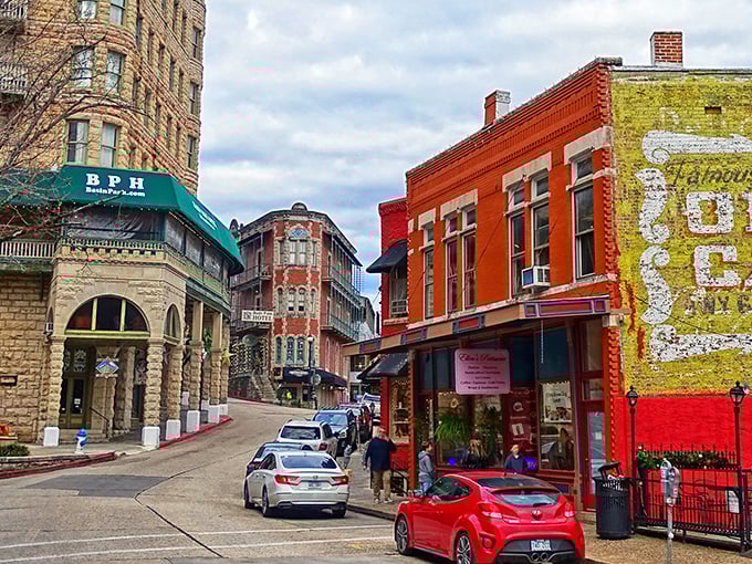 Downtown Eureka Springs looks like someone dropped a Victorian movie set into the Ozarks, complete with impossibly charming storefronts and winding streets.