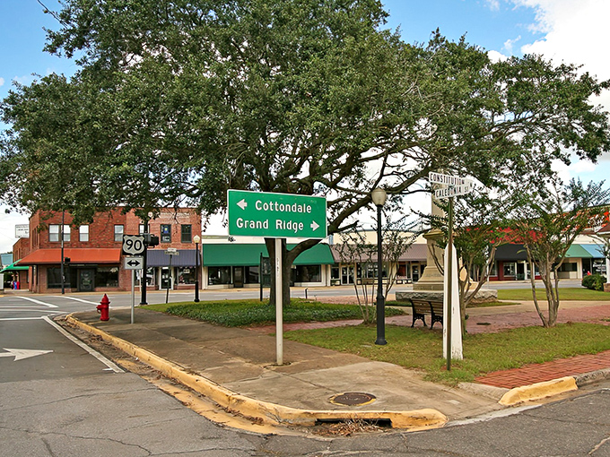 Downtown Marianna offers that perfect small-town vibe where traffic jams involve two cars at a stop sign politely waving each other through.