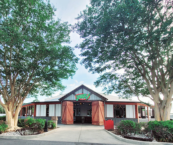 The barn-like exterior of SHUCKS! isn't putting on airs&mdash;those wooden doors are gateways to seafood nirvana, no fancy password required.