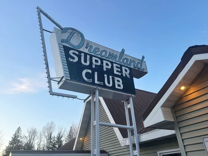 Motorcycles parked outside Dreamland's stone and timber entrance &ndash; because even Harley riders know where to find Wisconsin's most mouthwatering ribs.