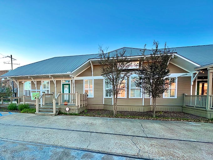 The unassuming exterior of Strawberry Cafe proves once again that the best Southern treasures don't need flashy neon to announce their deliciousness.
