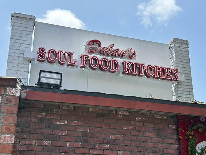 The iconic red-lettered sign of Dulan's Soul Food Kitchen beckons hungry souls to this Inglewood institution like a lighthouse for comfort food seekers.